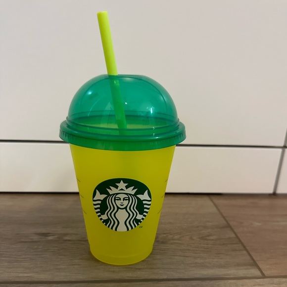 Starbucks | Dining | Yellow Starbucks Frappe Cup | Poshmark